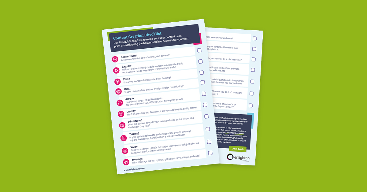 Content Creation Checklist